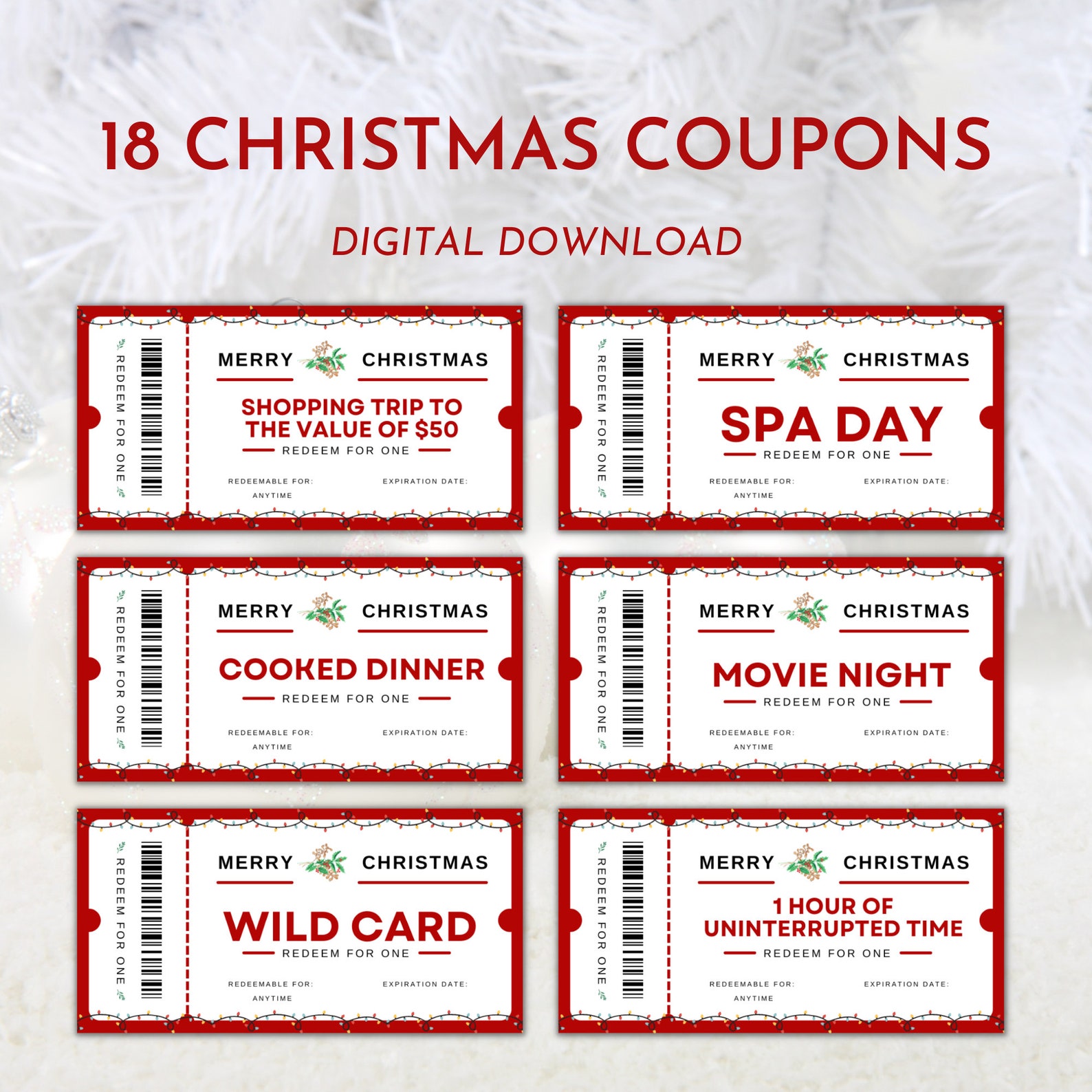 Christmas Coupon Printable, Last Minute Christmas Gift, Gift for Him ...