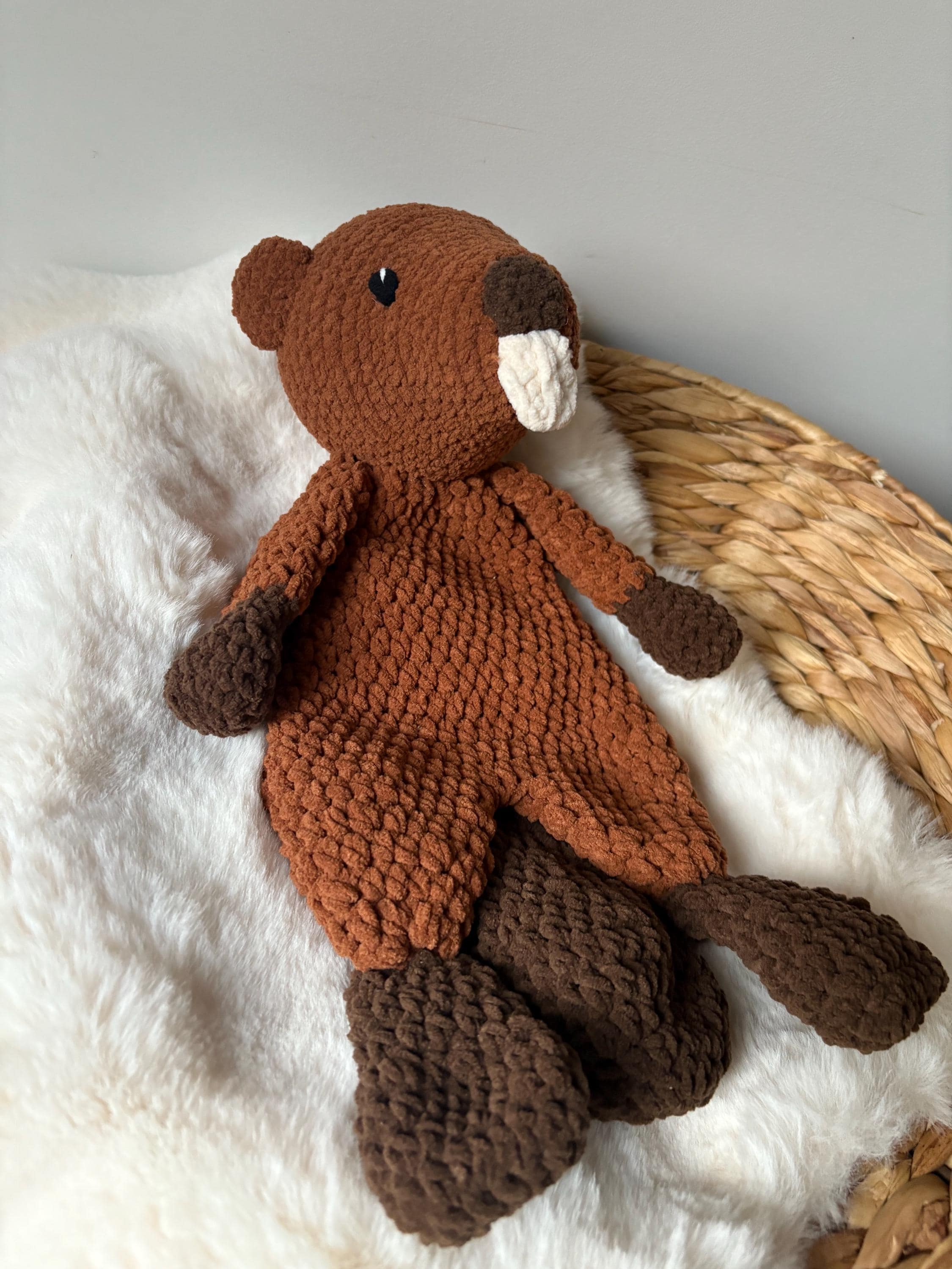 Woody the Beaver - Lovey Crochet Pattern - Etsy