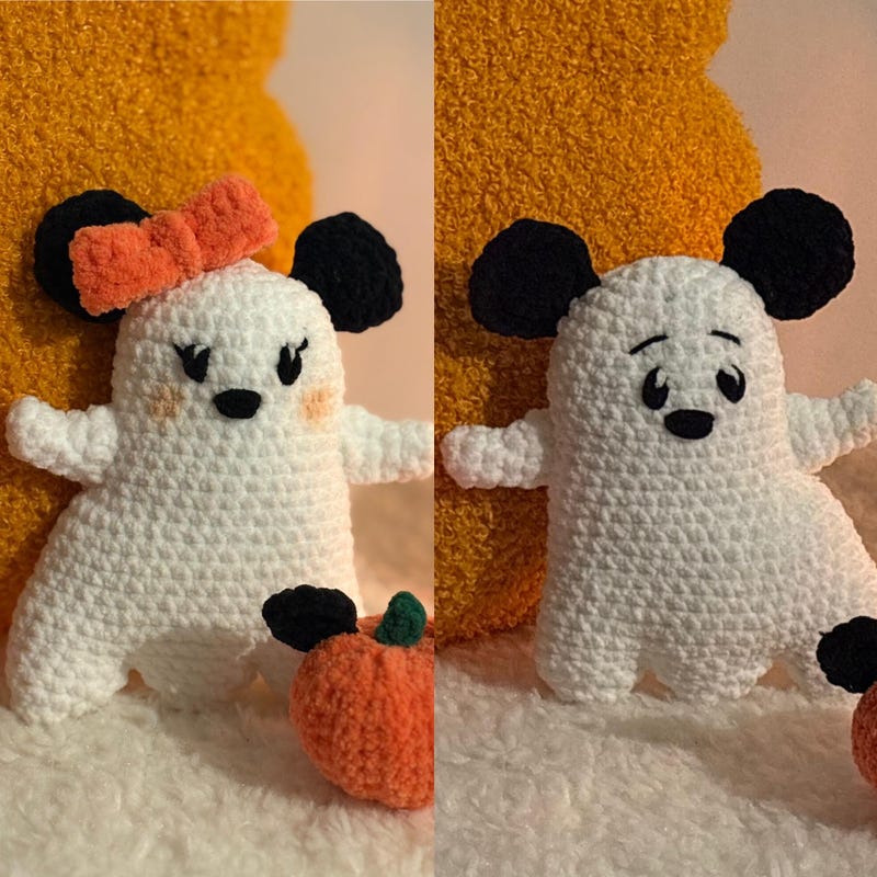 Ghost Crochet Mouse - Etsy