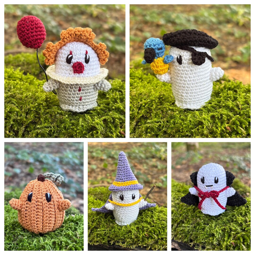 Ghosts in Disguise - SET of 5 - Crochet Pattern - Etsy