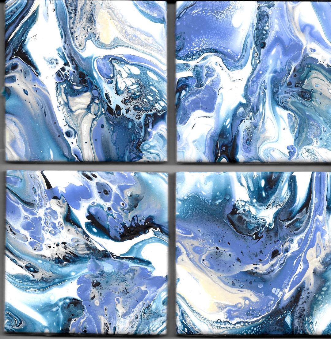 Acrylic Poured Coasters, - Etsy