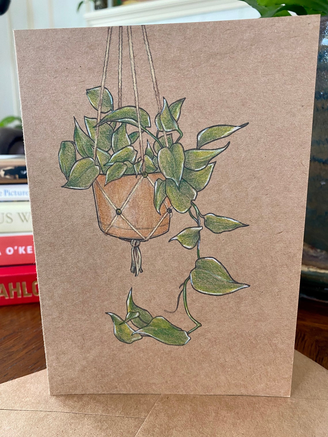 Hanging Plant Greeting Card - Etsy