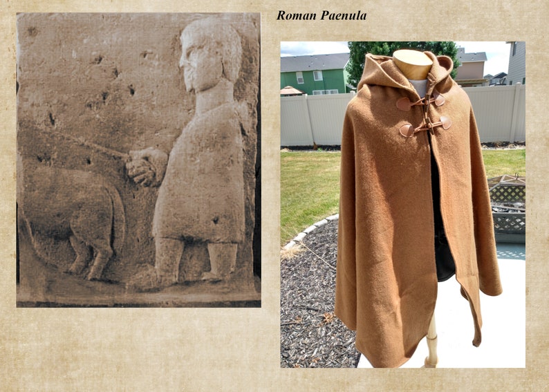 Roman Wool Cloak Paenula SPQR Legionary Clothing From the Iron Age ...