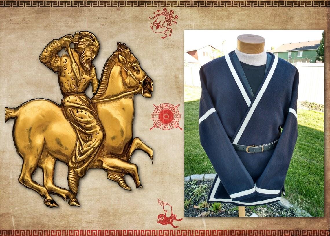 Scythian Kurta: Wool Robe With Felted Trim || Iron Age Nomadic Clothing ...