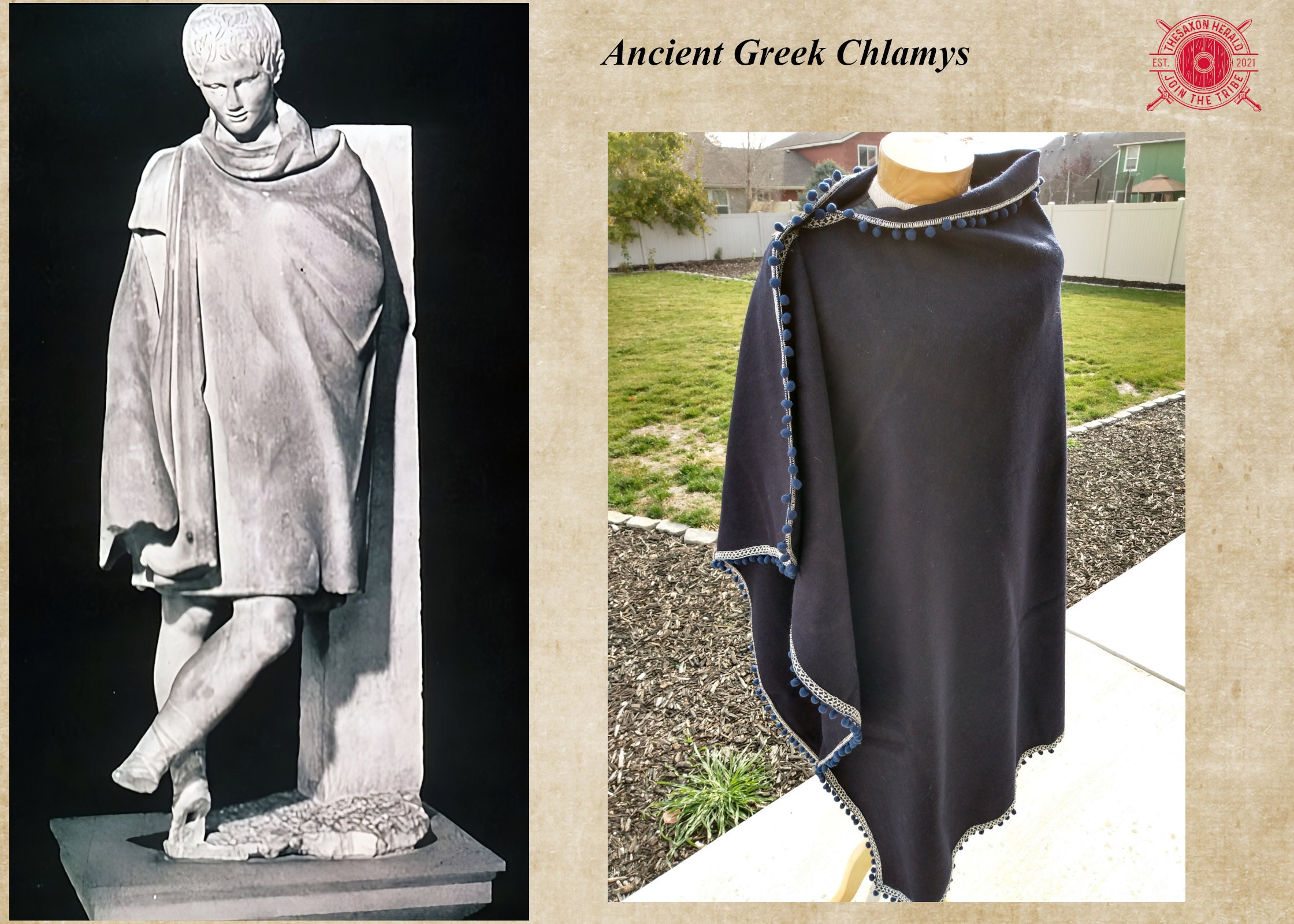 Ancient Greek Chlamys Hellenistic Cloak Classical Greek Clothing From ...