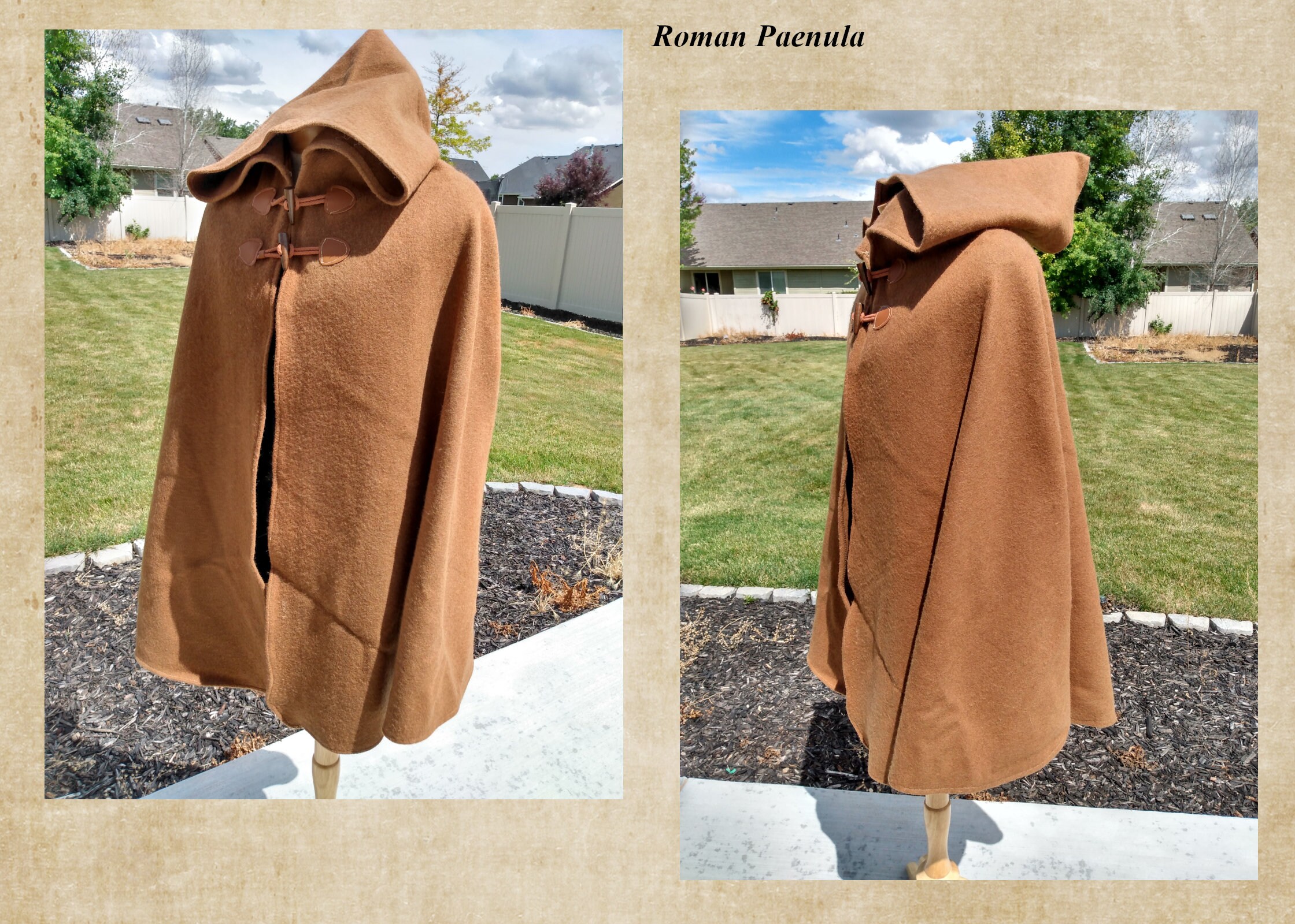 Roman Wool Cloak Paenula SPQR Legionary Clothing From the Iron Age ...