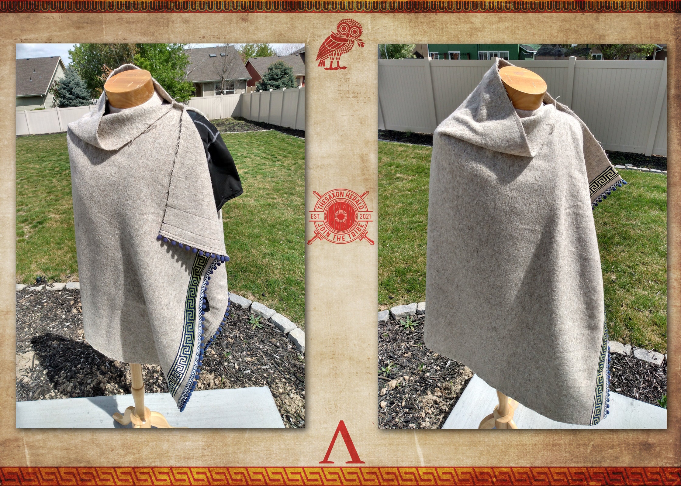 Spartan Chlamys: Authentic Hellenistic Wool Cloak || Classical Greek ...