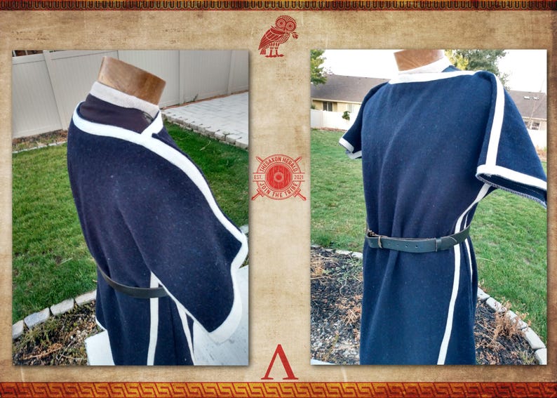 Mycenaean Tunic || Ancient Greek Charioteer Chiton || Archaic Greek ...