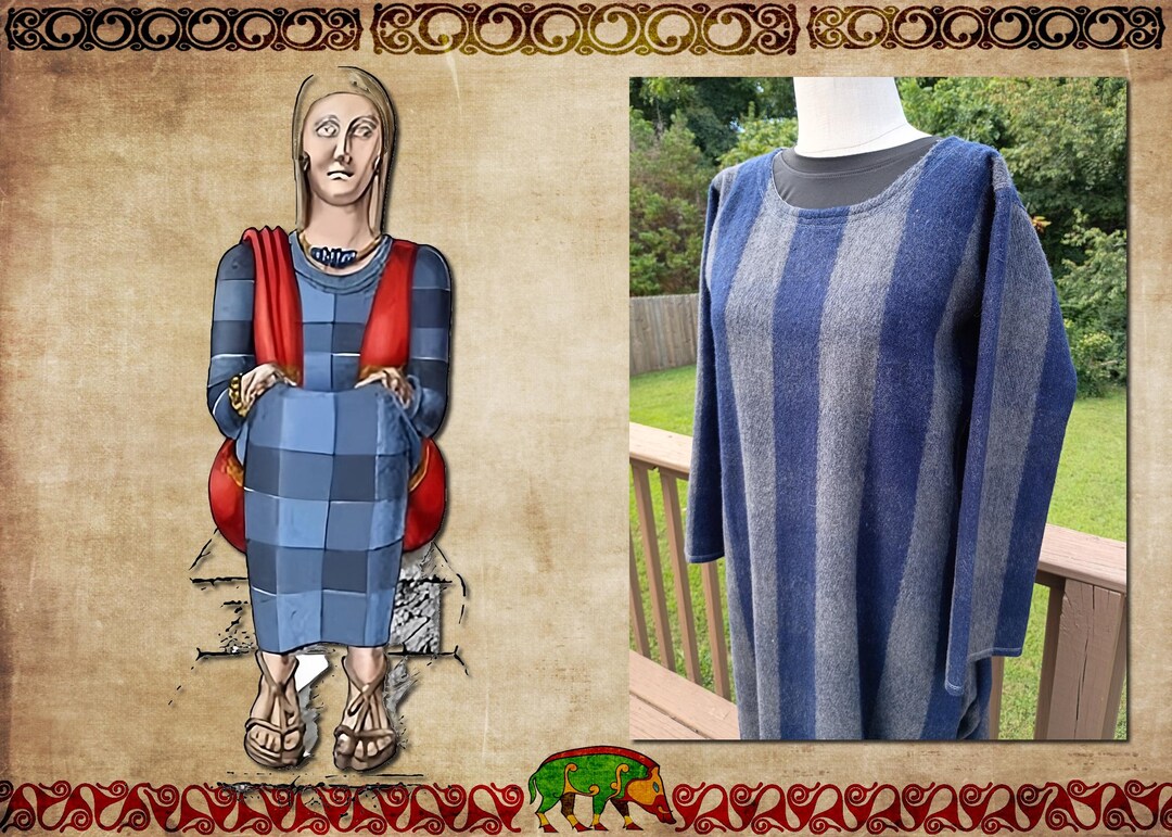 Gallic Wool Tartan Dress: La Tène Era Women’s Clothing || Celtic Iron ...