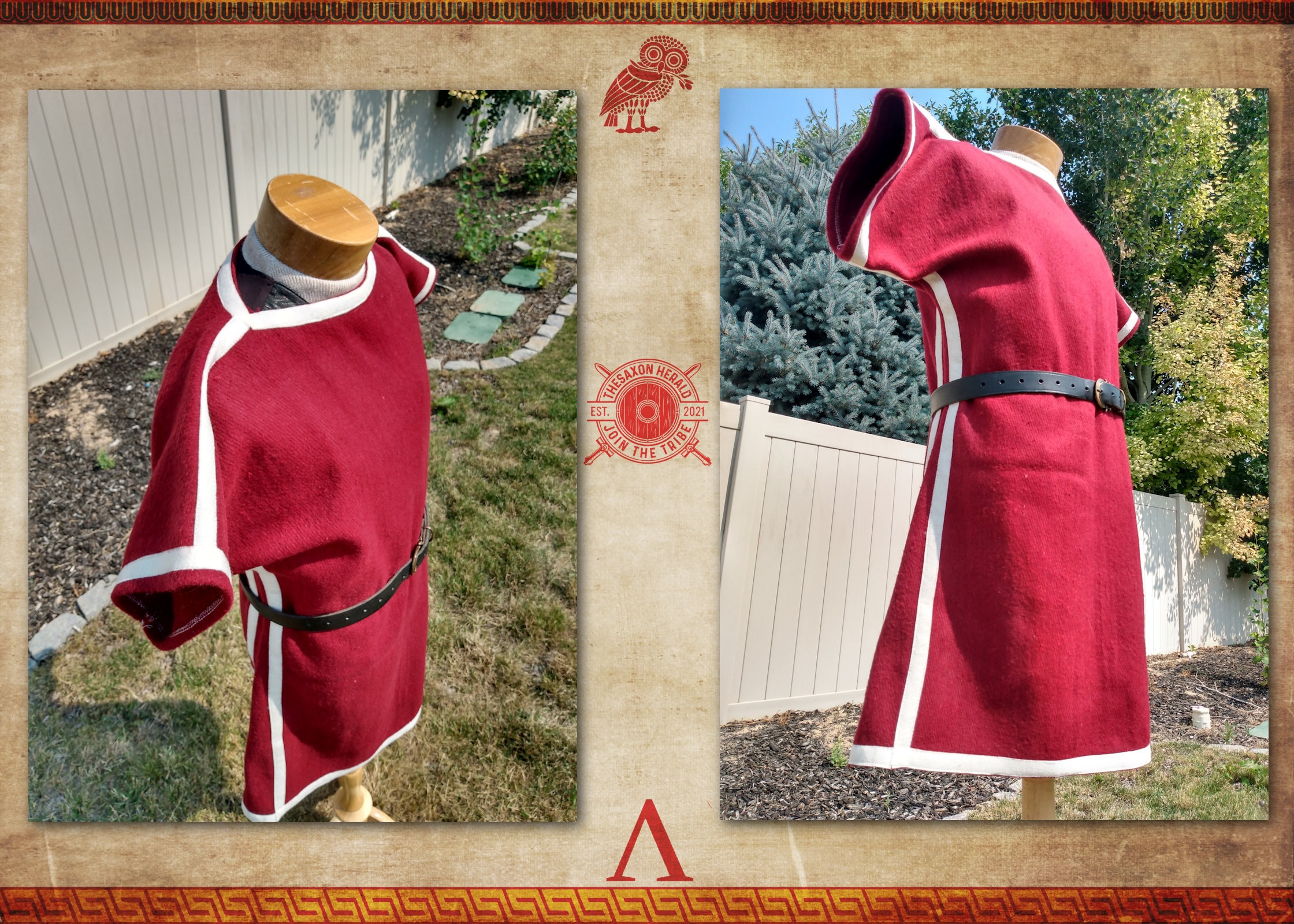 Mycenaean Tunic || Ancient Greek Charioteer Chiton || Archaic Greek ...