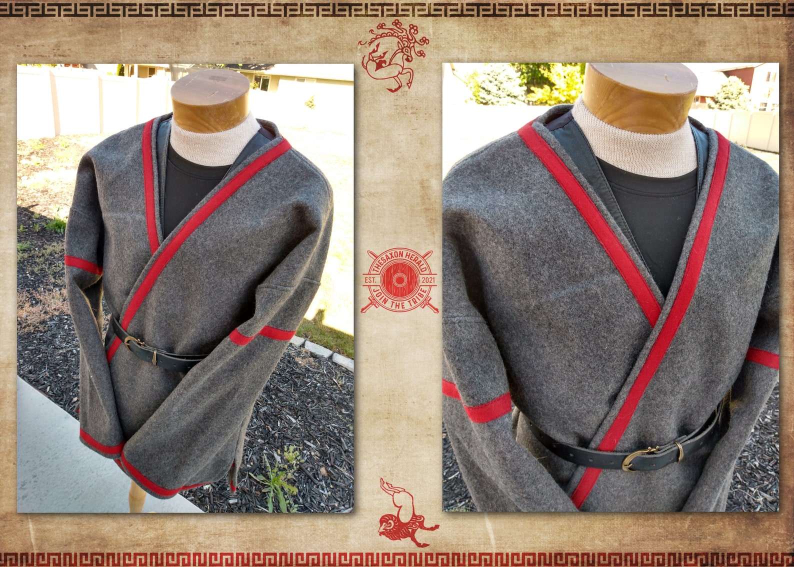 Scythian Kurta: Wool Robe With Felted Trim || Iron Age Nomadic Clothing ...