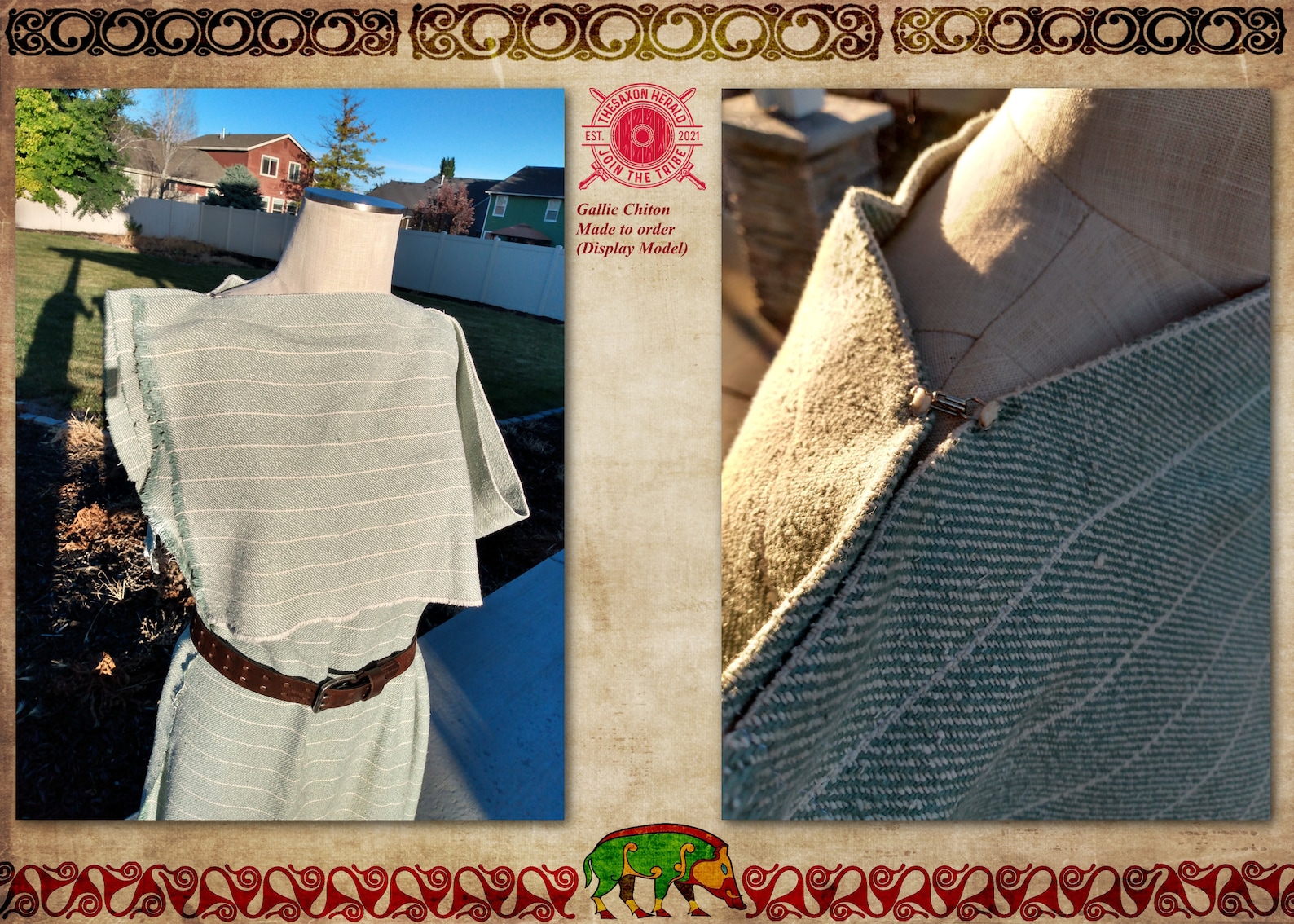 Gallic Chiton Gaulish Iron Age Dress Gaul Civilization Clothing La Tène ...