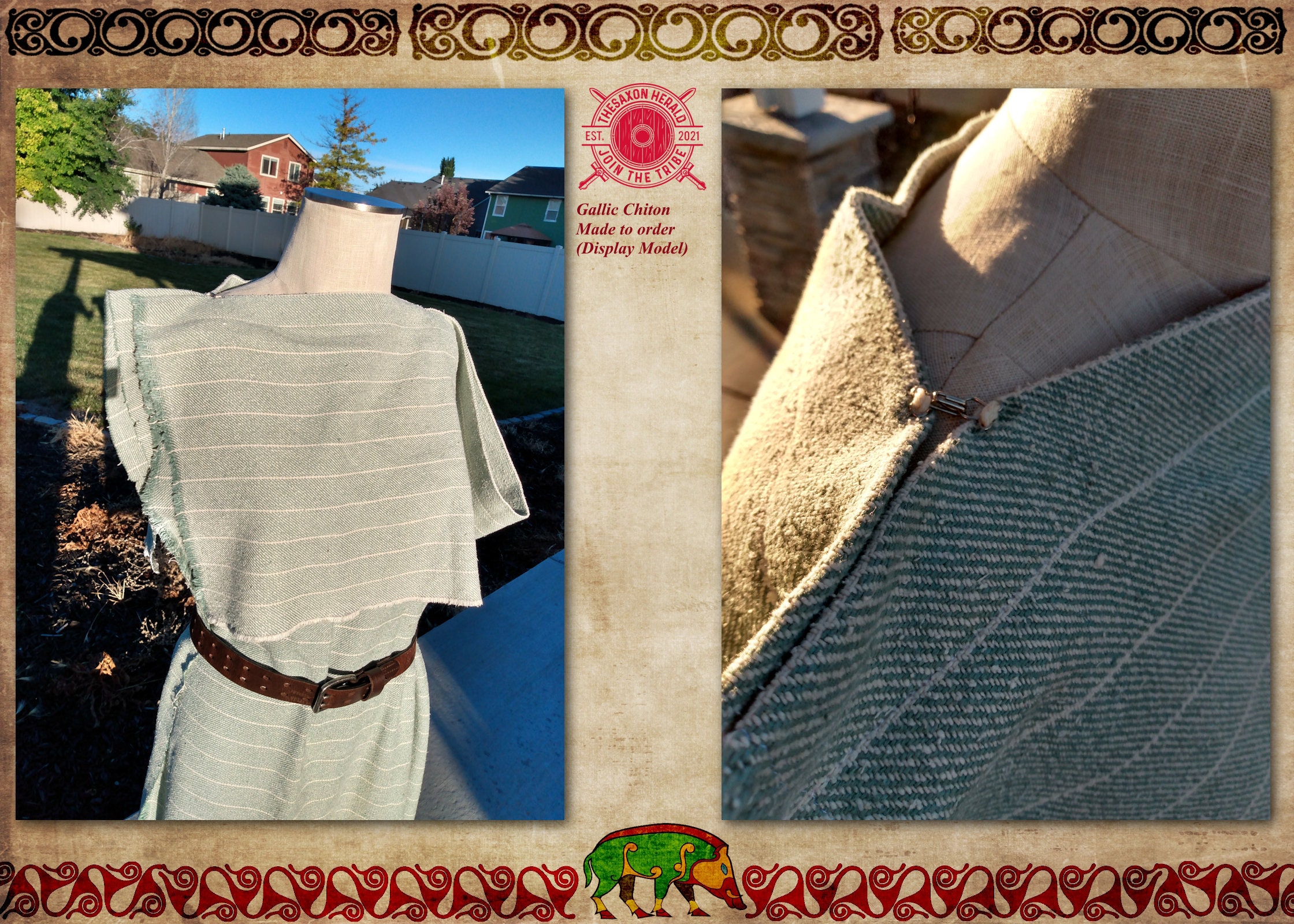 Gallic Chiton Gaulish Iron Age Dress Gaul Civilization Clothing La Tène ...