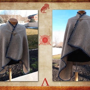 Hellenic Chlamys: Ancient Greek Wool Cloak || Authentic Handcrafted ...