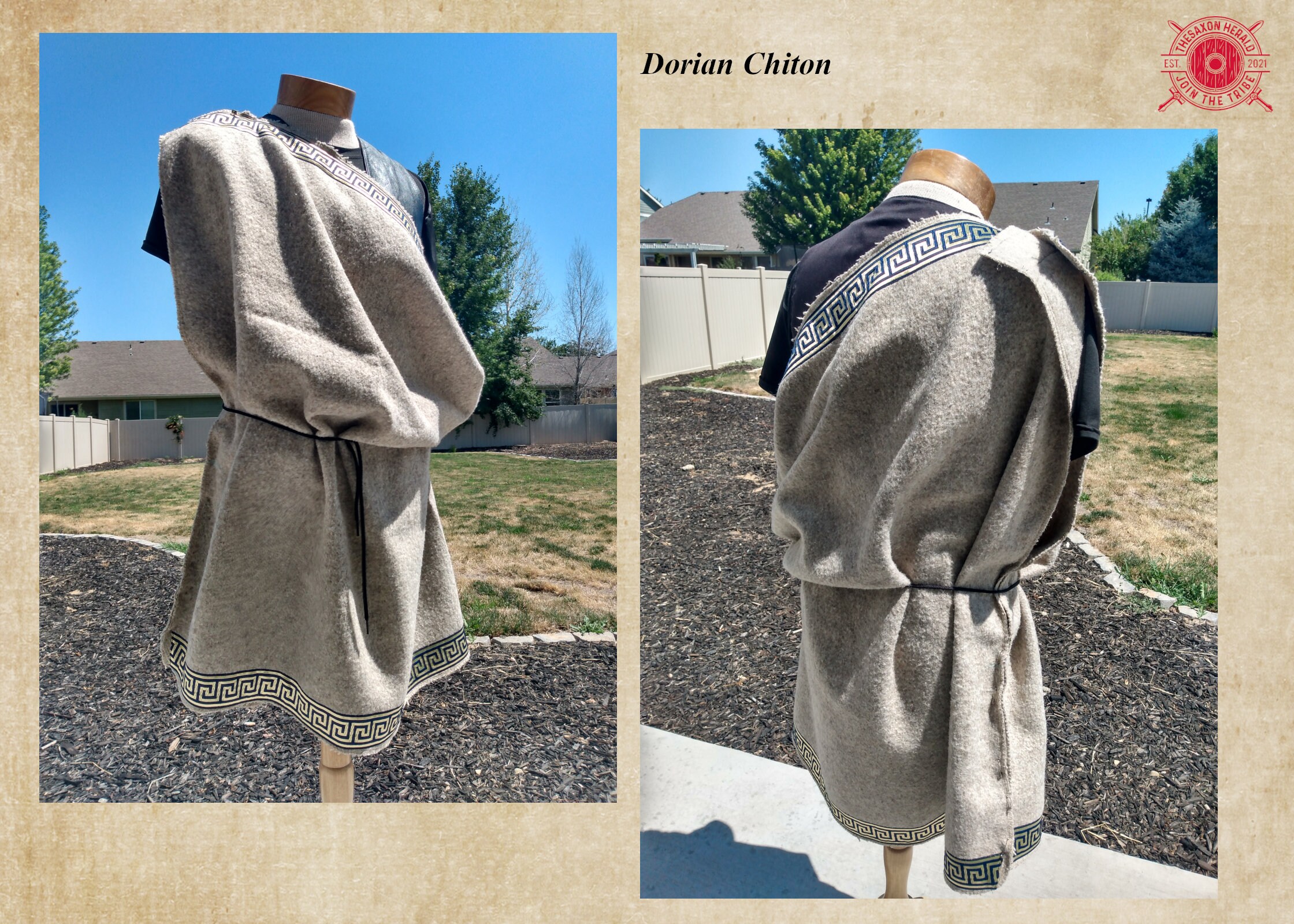Greek Wool Chiton Ancient Greek Clothes From Antiquity Greek Classical ...