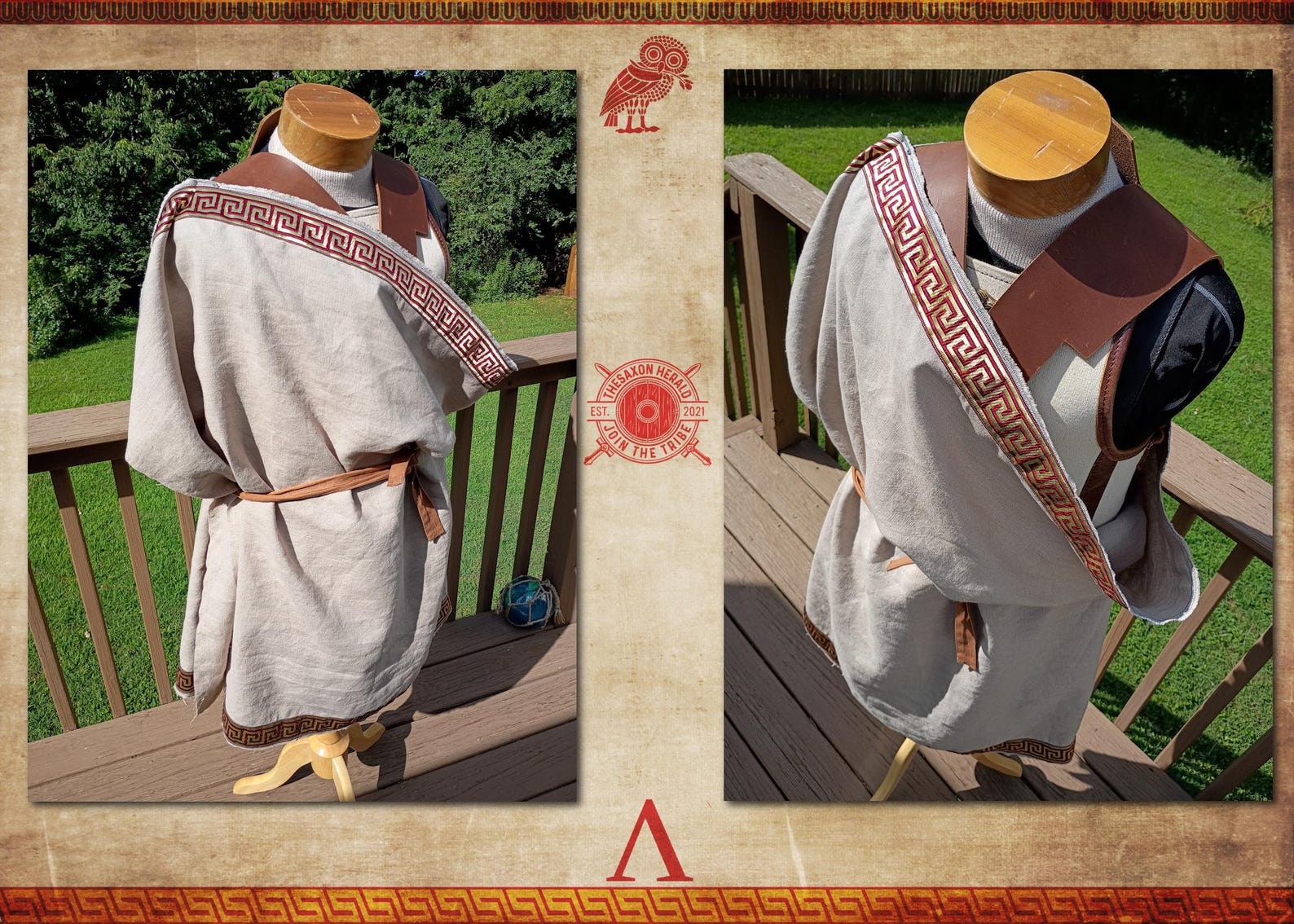 Greek Linen Chiton: Dorian Hellenic Tunic || Authentic Ancient Greek ...