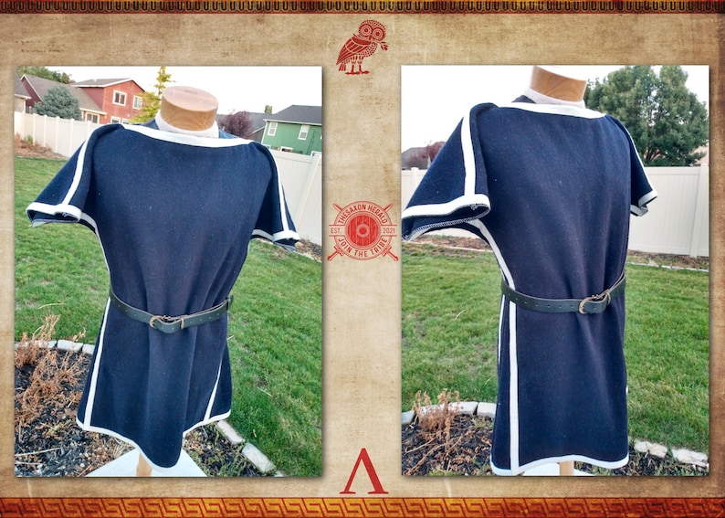 Mycenaean Tunic || Ancient Greek Charioteer Chiton || Archaic Greek ...