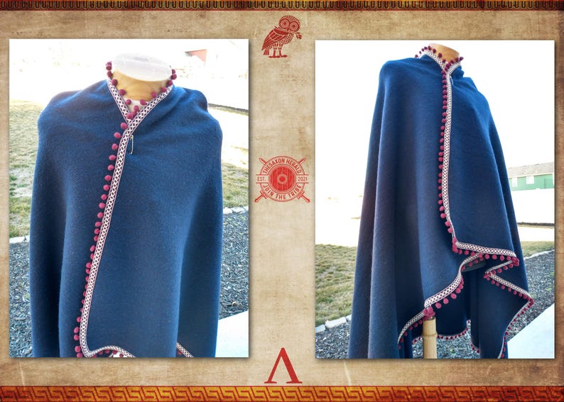 Hellenic Chlamys: Ancient Greek Wool Cloak || Authentic Handcrafted ...