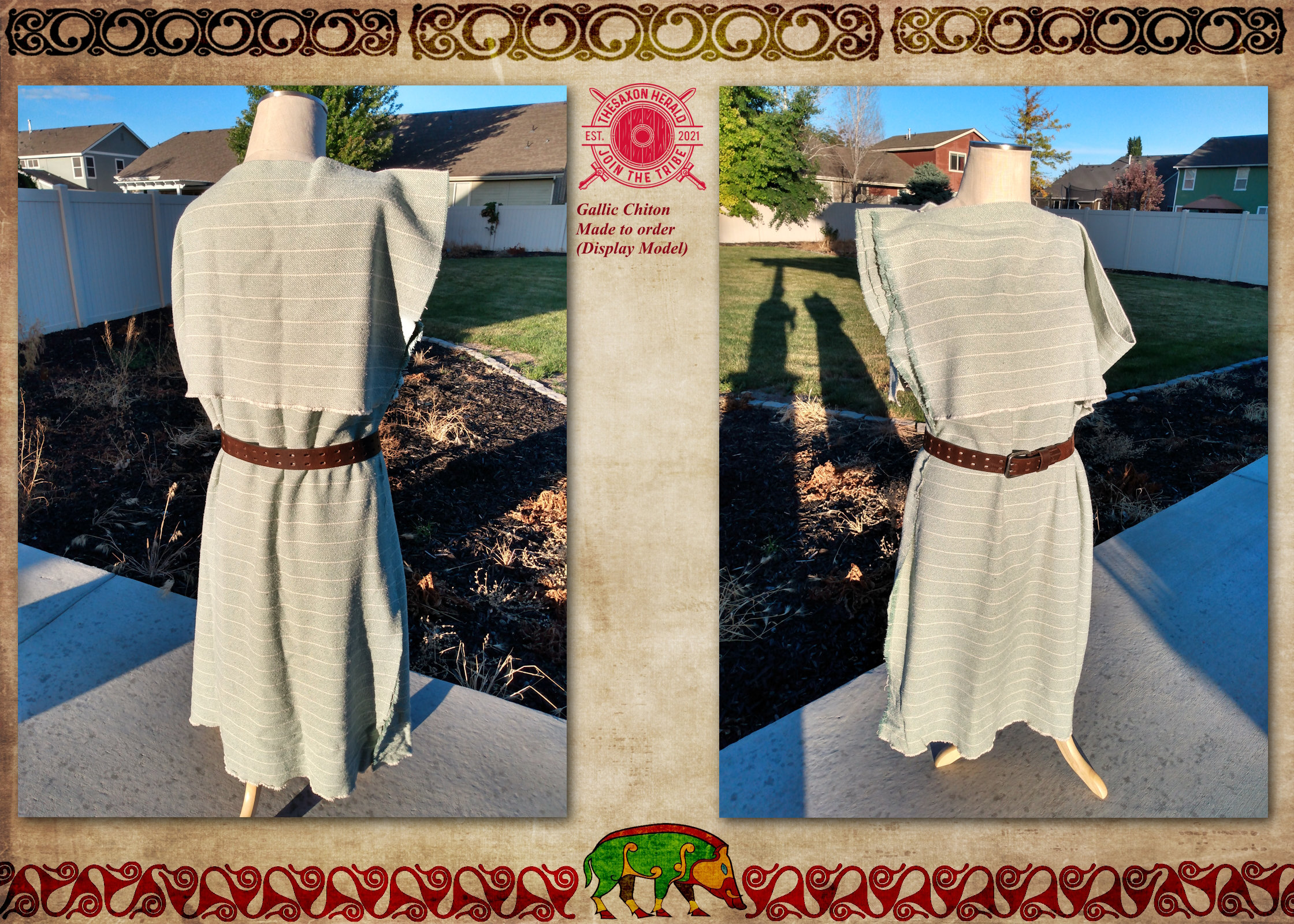 Gallic Chiton Gaulish Iron Age Dress Gaul Civilization Clothing La Tène ...