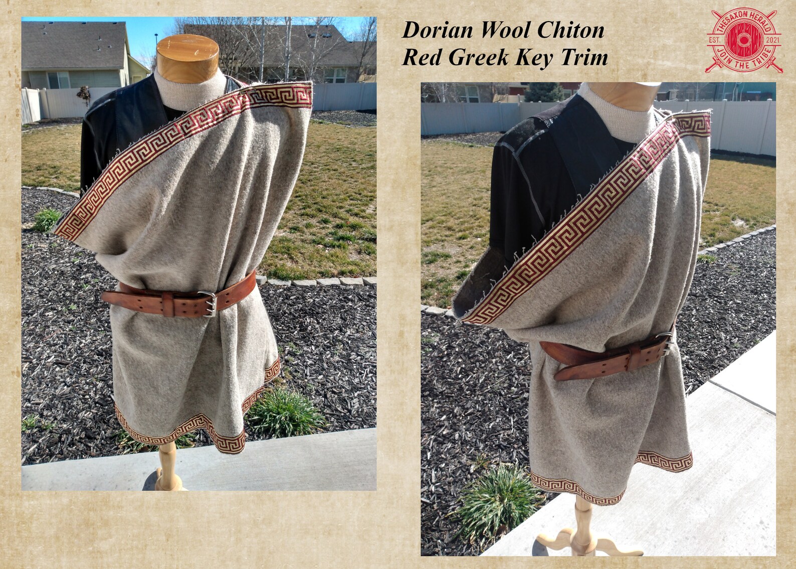 Greek Wool Chiton Ancient Greek Clothes From Antiquity Greek Classical ...
