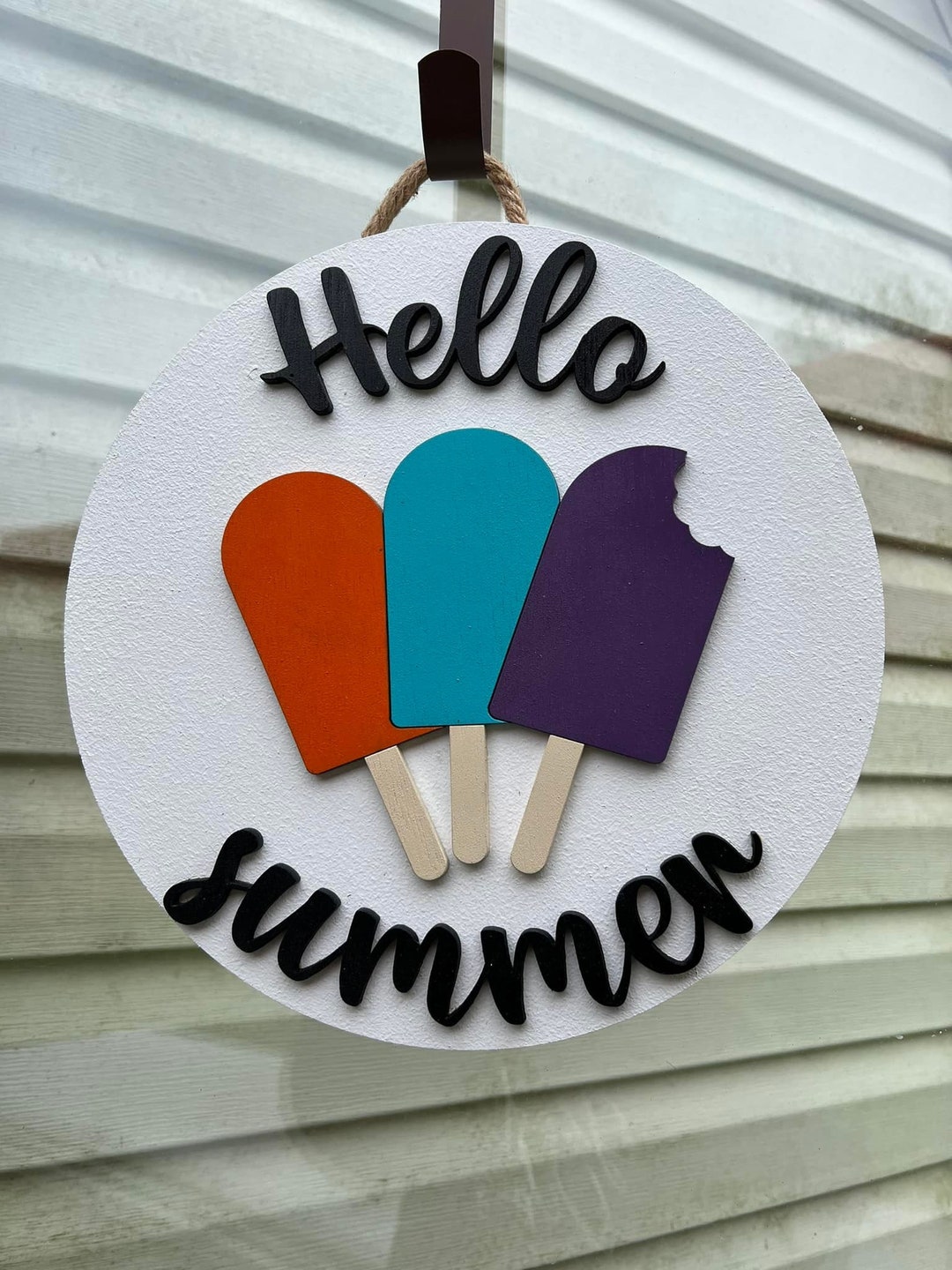 Hello Summer Popsicle Sign - Etsy