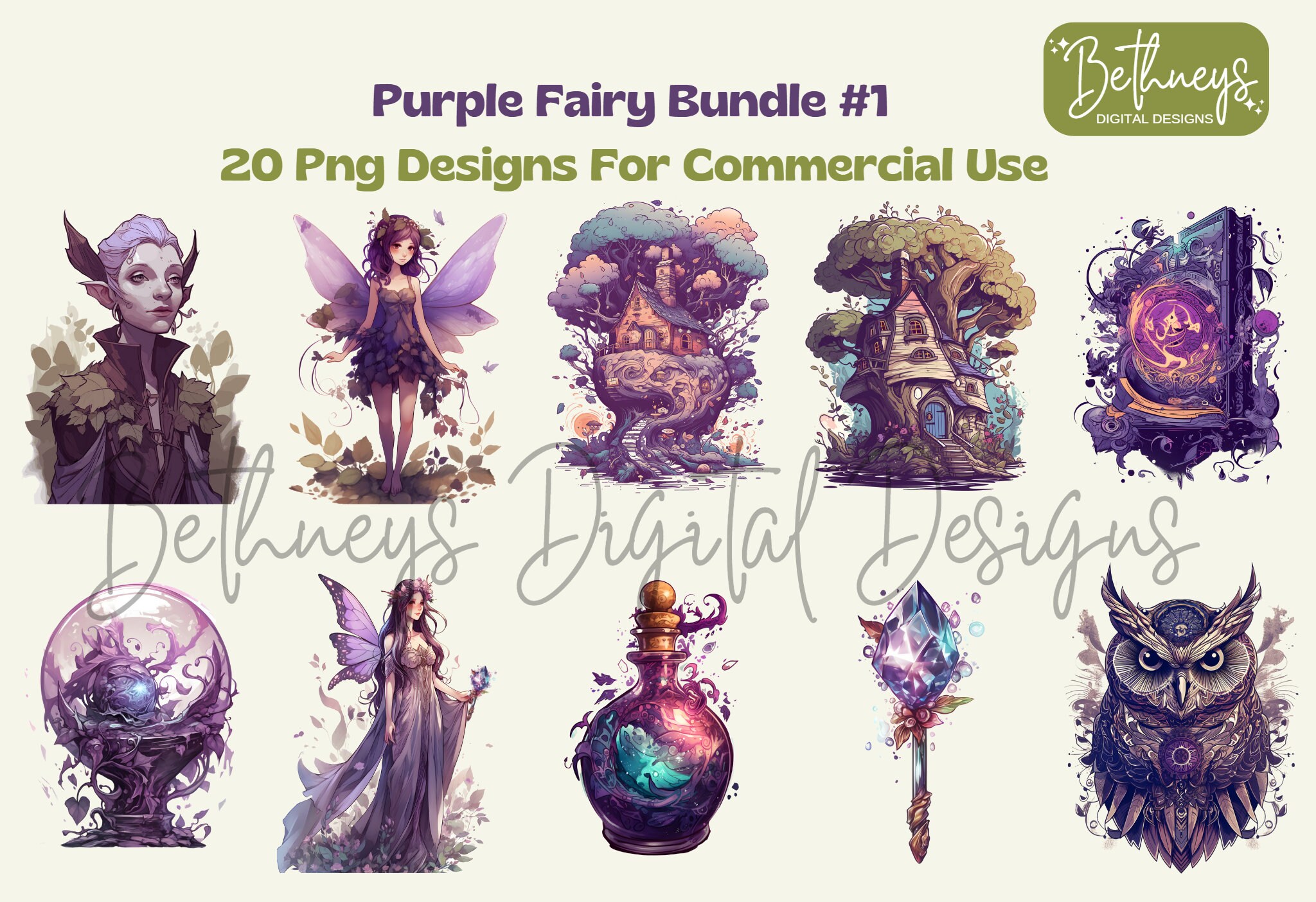Woodland Fairies Clipart Bundle Mystical Fairy Clipart - Etsy
