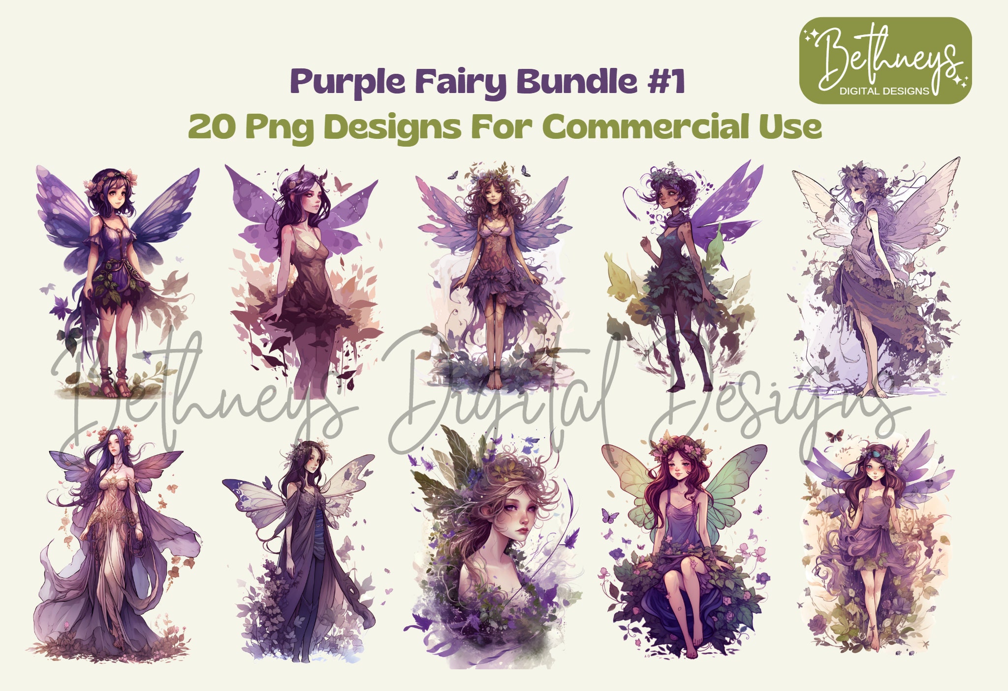 Woodland Fairies Clipart Bundle Mystical Fairy Clipart - Etsy