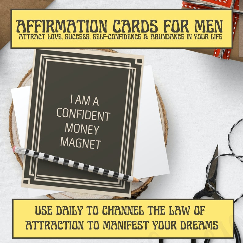 Affirmation Cards For Men Printable Affirmation Cards Etsy