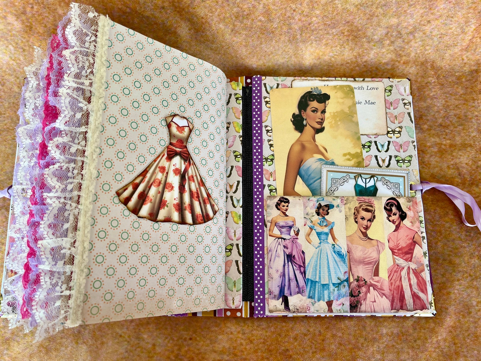 Handmade 1950s Fashion Junk Journal - Writing Journal - Unique Gift - Etsy