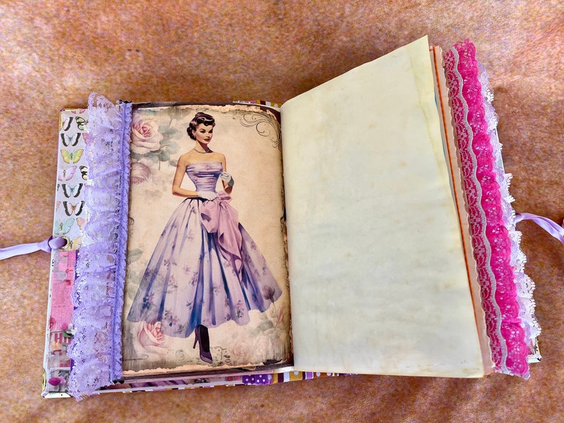 Handmade 1950s Fashion Junk Journal - Writing Journal - Unique Gift - Etsy