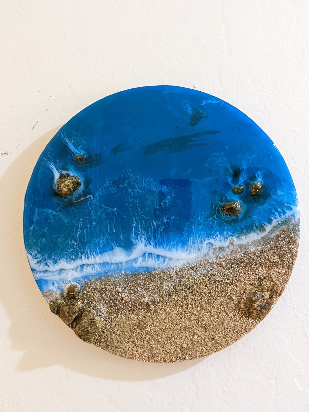 Beach Wave Resin Wall Art Decor 12". Valentines Day Gift, Wedding ...