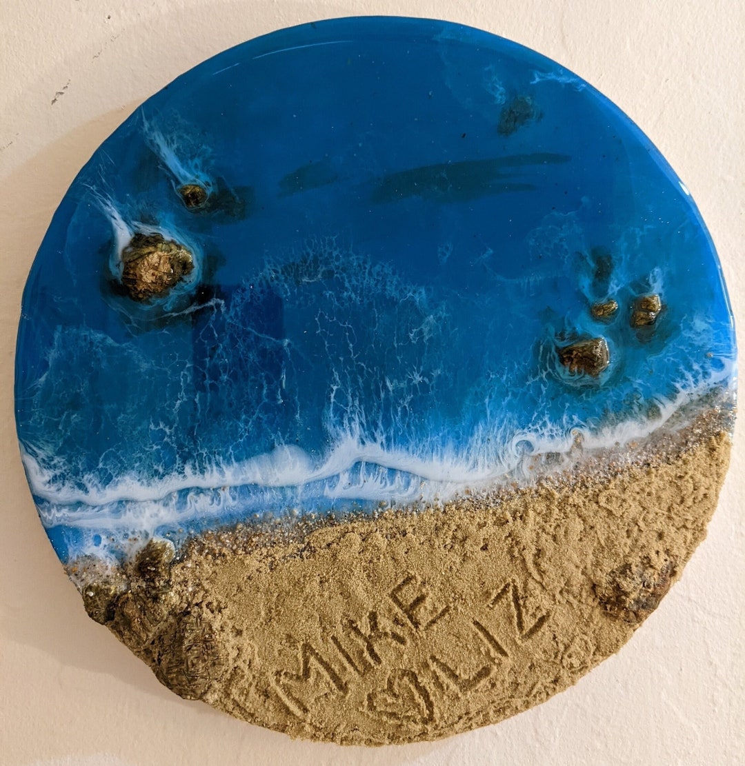 Resin Beach, Ocean Waves- Customized/ Personalized Valentines Day Gift ...