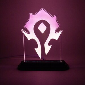 Engraved Light Sign | Wow | Horde, Alliance - Etsy