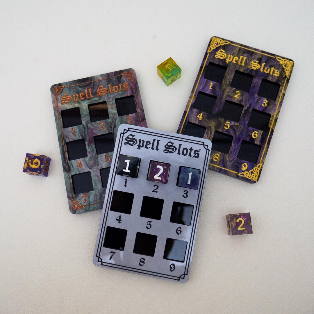 Spell Slot Trackers (various Designs) | D&D, Pathfinder - Etsy