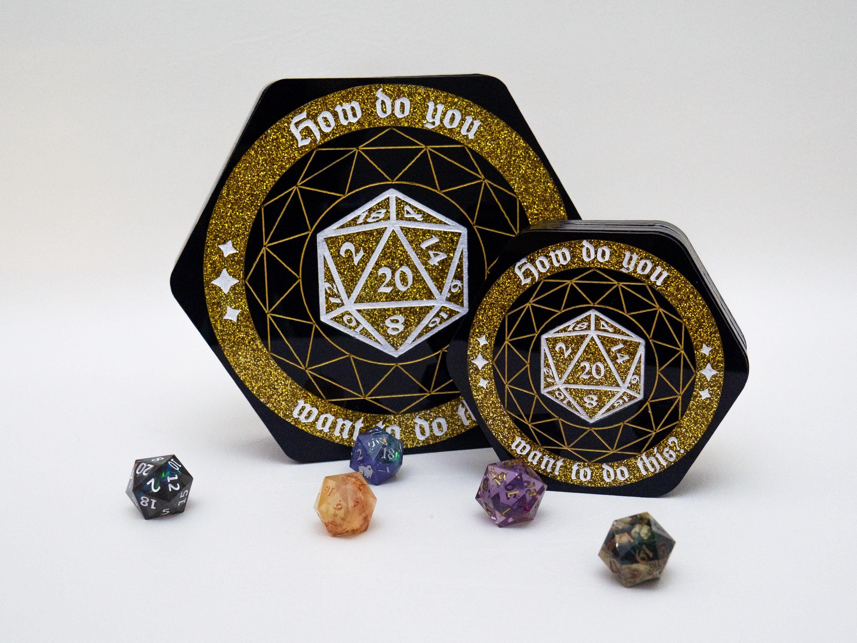 Engraved Dice Box (large, Multi-set) | Designs From Critical Role ...