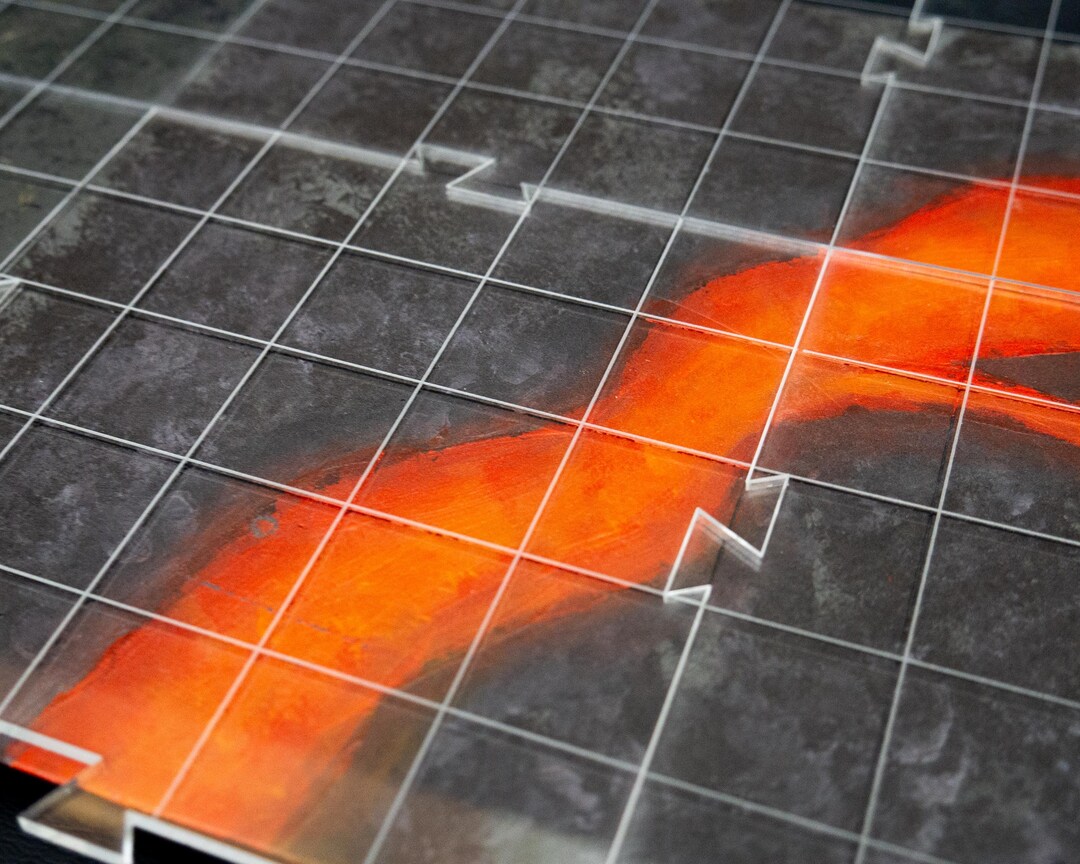 Clear Grid Map Overlay | D&D, Pathfinder (1-inch Square, 1.5-inch Hex ...