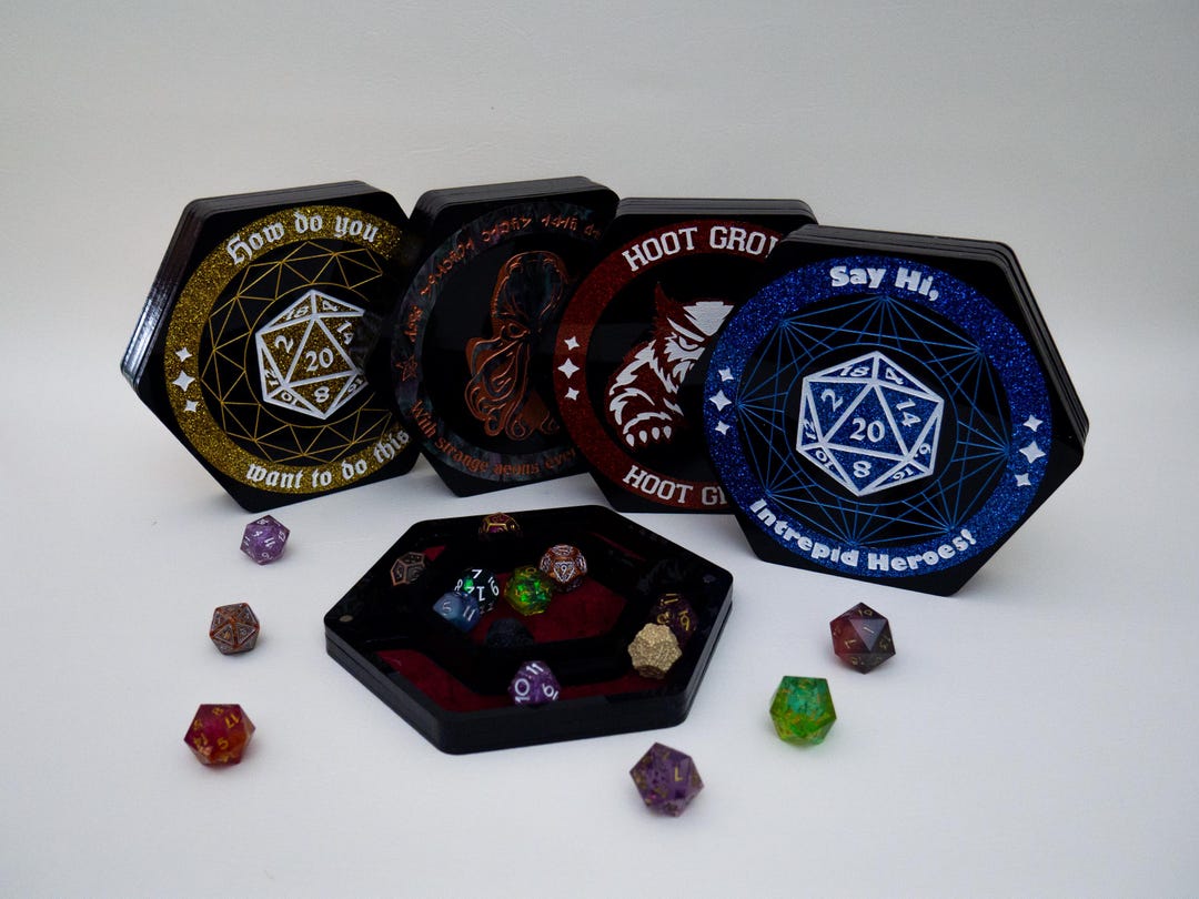 Engraved Dice Box (large, Multi-set) | Designs From Critical Role ...