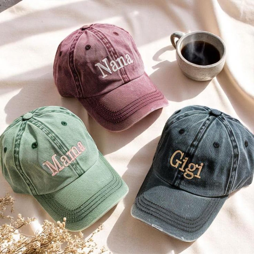 Custom Embroidered Vintage Unisex Washed Cap With Text,3d Text and Logo ...