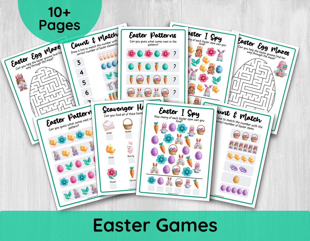 Kids Easter Games, Easter Scavenger Hunt, Easter Printable Games ...