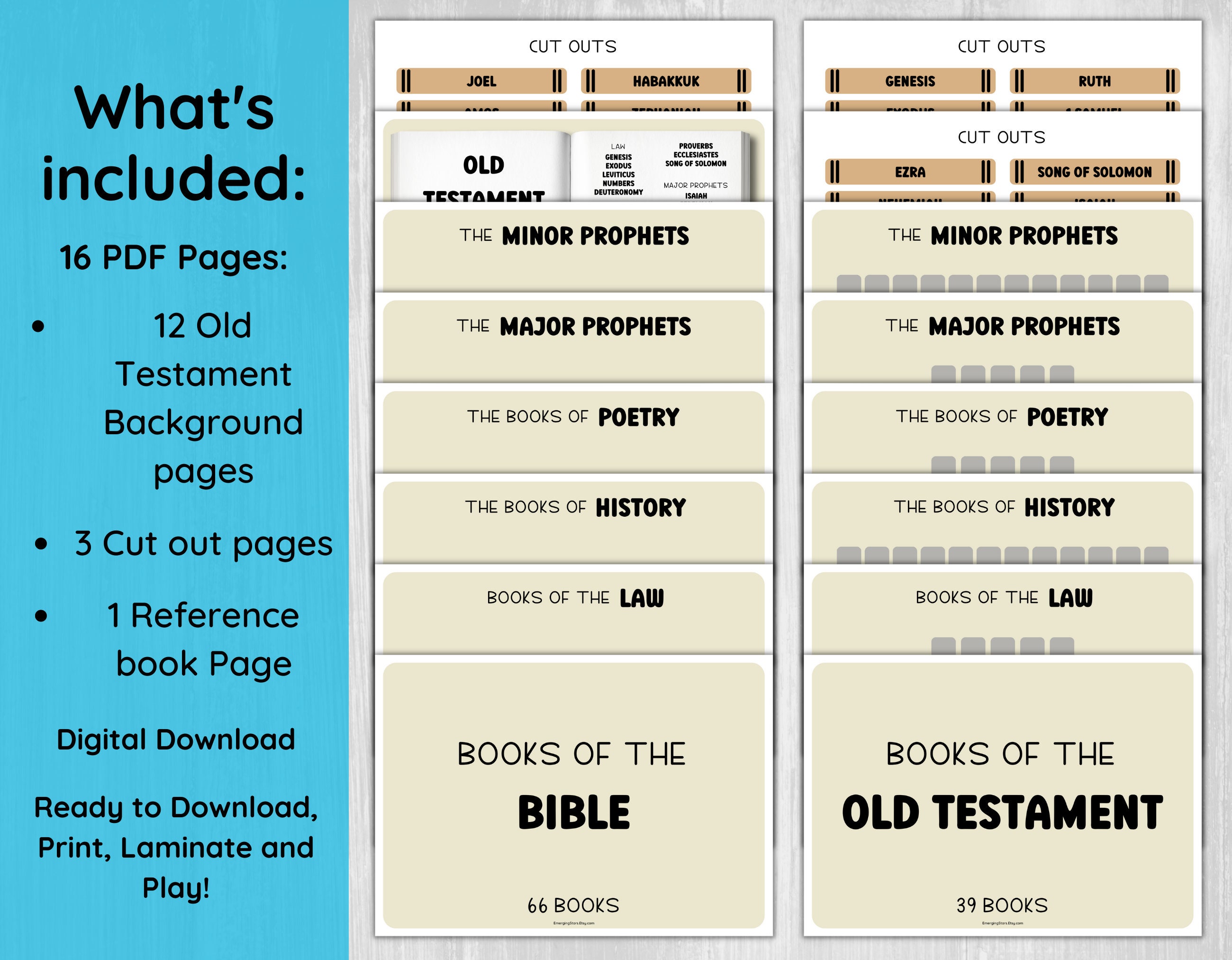Old Testament Books of the Bible Kids Sorting Activity/ Children's ...