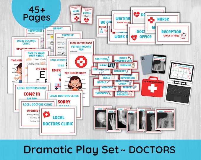 Doctor Dramatic Play Printables, Sensory Bin Activities (instant ...