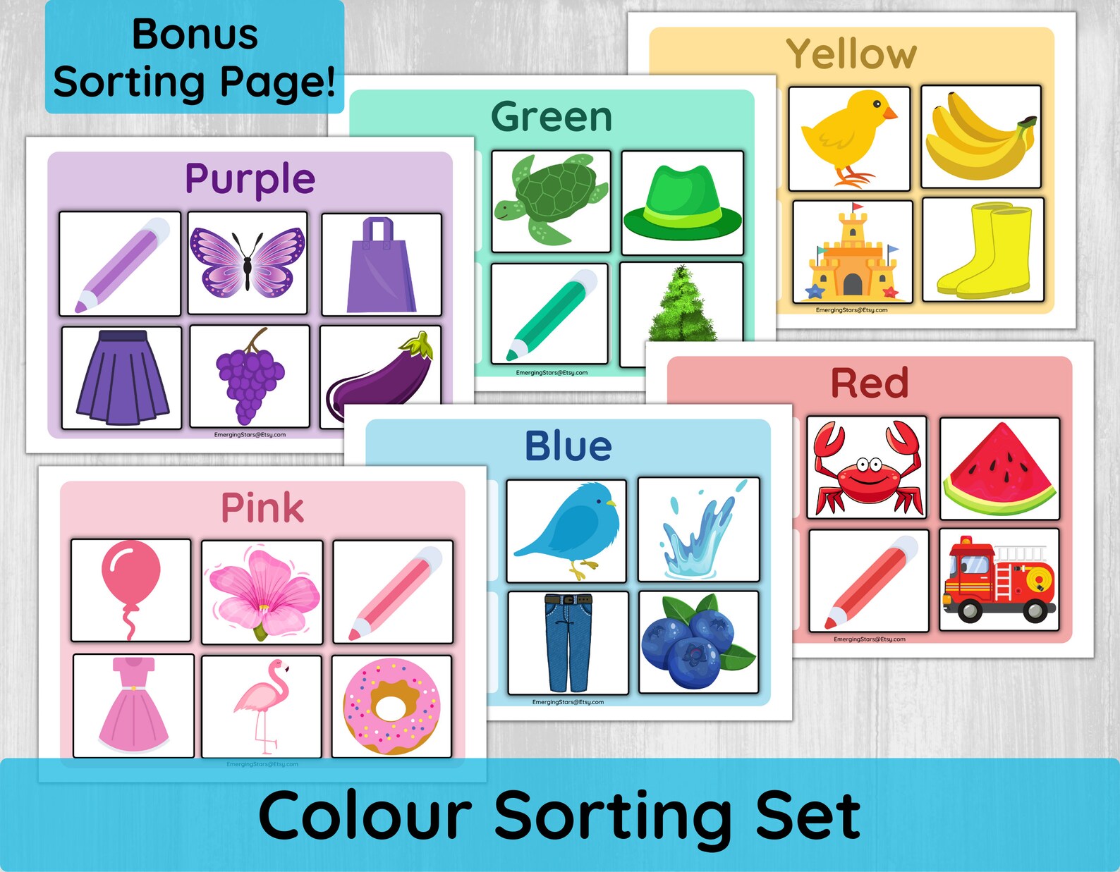 Color Sorting Activity Printable/ Colour Matching for - Etsy Australia