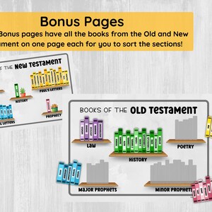 Books of the Bible Practice Game/ Printable Kids Bible Sorting - Etsy