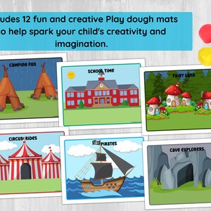 Play Dough Mats/ Toddler Play Dough Mat Activity/ Play Doh/ Montessori ...