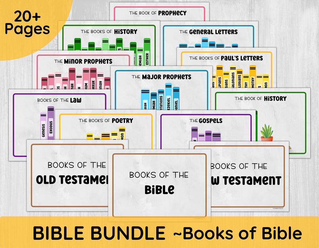 Books of the Bible Practice Game/ Printable Kids Bible Sorting - Etsy