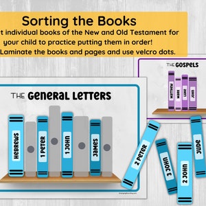 Books of the Bible Practice Game/ Printable Kids Bible Sorting - Etsy