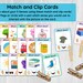Preschool 5 Senses Match and Clip Cards/ Toddler Five Senses Activity ...