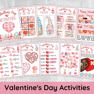 Kids Gnome Valentines Day Activities Printable/ Valentines Day Games ...