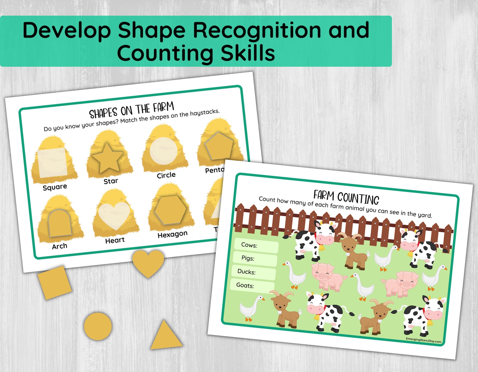 Farm Toddler Busy Book Printable, Preschool Quiet Book on Farm Animals ...