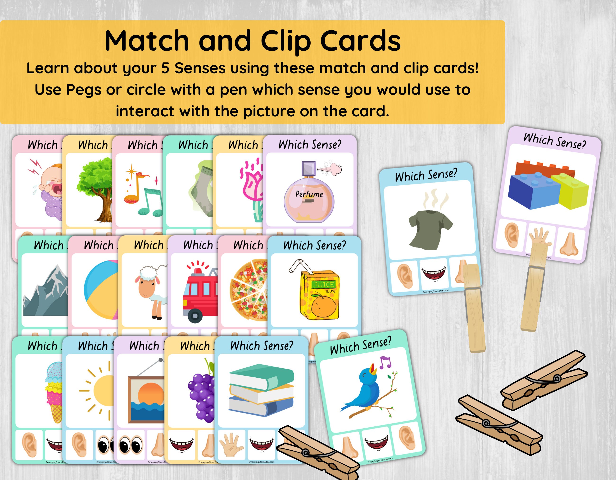 Preschool 5 Senses Activities/ Toddler Five Senses Sorting Activity ...